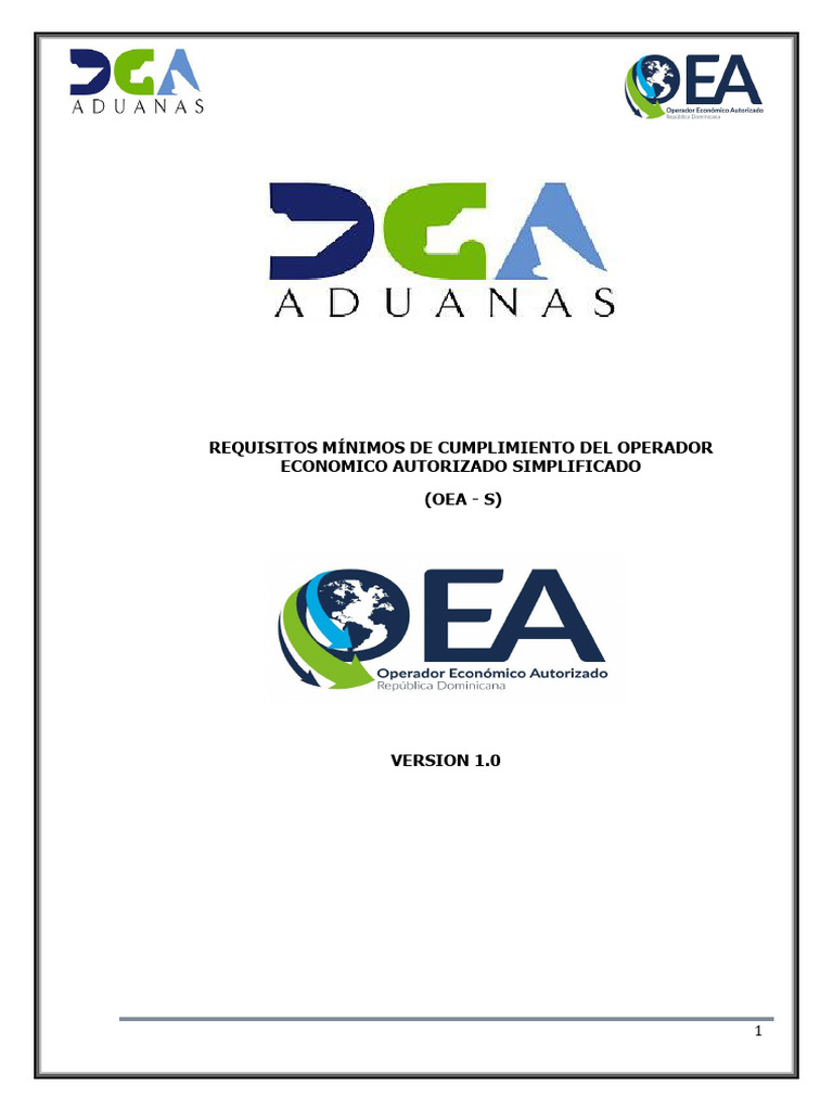 Oea Simplificado Requisitos v10 Oficial | PDF