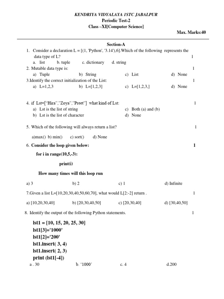 Class Xi PT 2 Cs 2022 | PDF | String (Computer Science) | Applied Mathematics