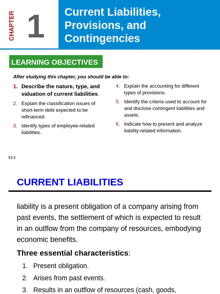 Chapter 1 Current Liabilities, Provisions, and Contingencies | PDF | Payroll Tax | Taxes