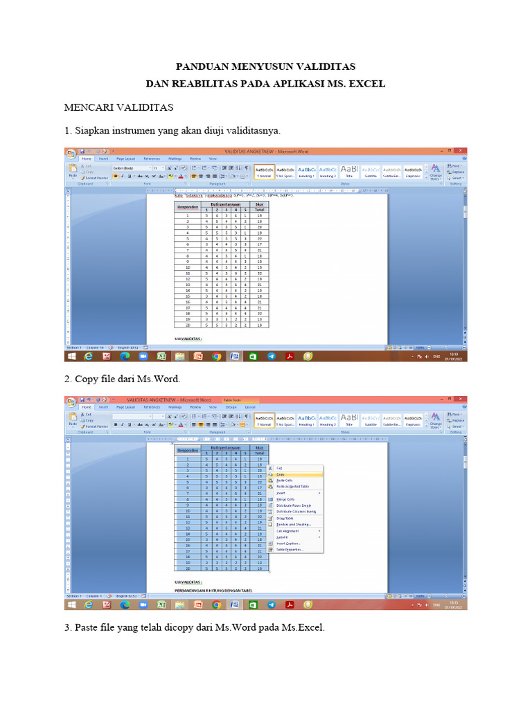 Panduan Menyusun Validitas Dan Reliabilitas-Alma Dwi Rahayu | PDF