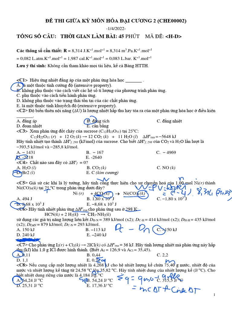 Giải Hdc2 Gk Mẫu | PDF