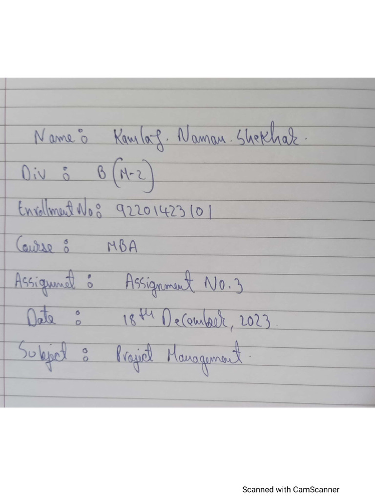 Assignment No.3 Enroll 101 | PDF