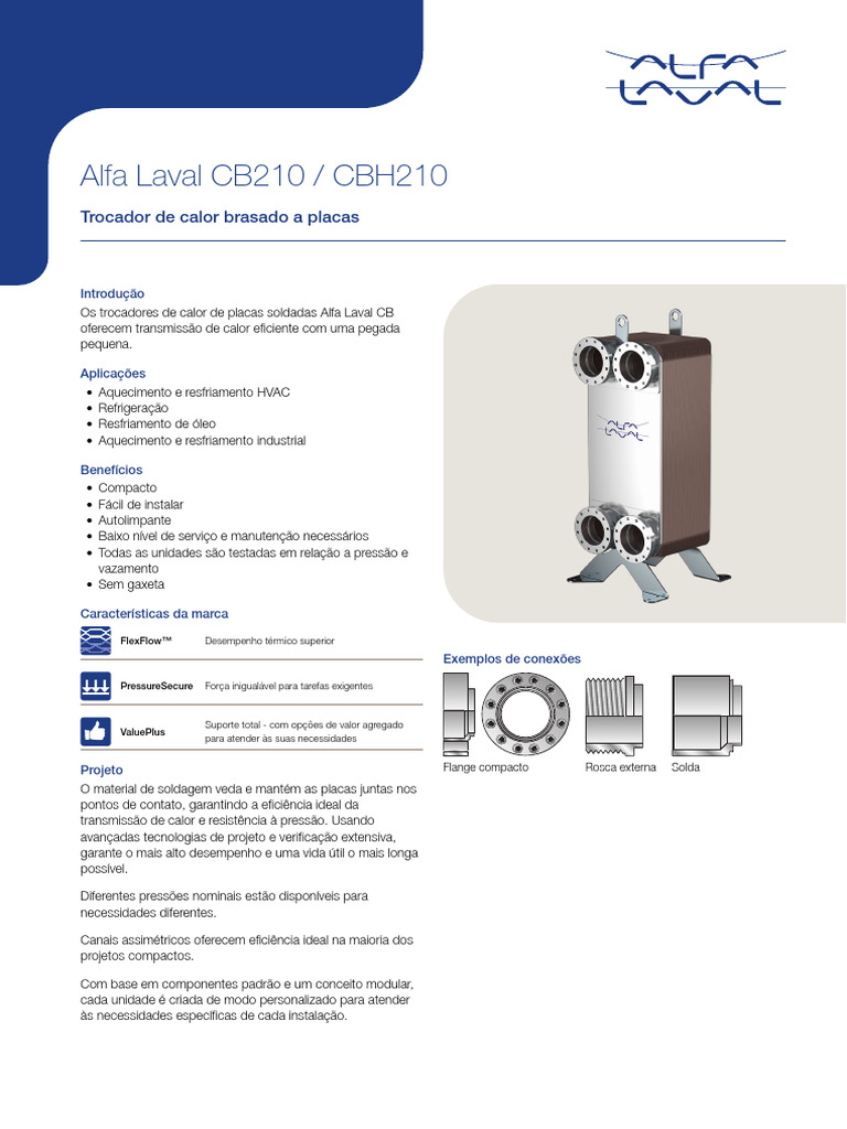 Alfa Laval cb210 Product Leaflet BRP | PDF | Refrigeração | Alternador ...