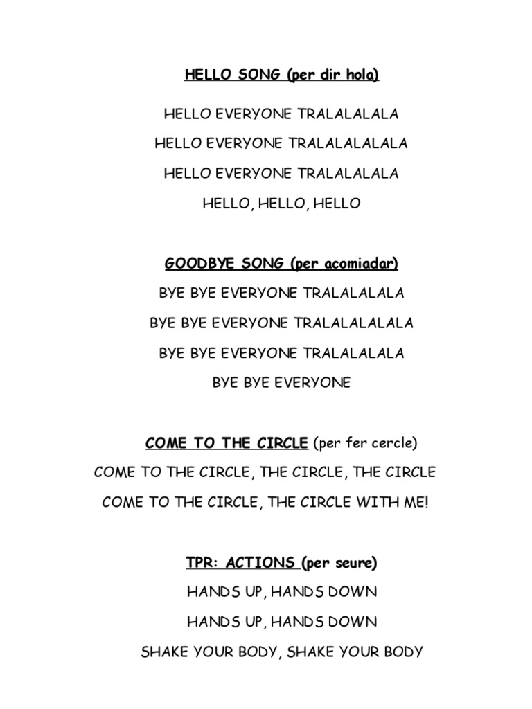 Hello Song | PDF | Poetry