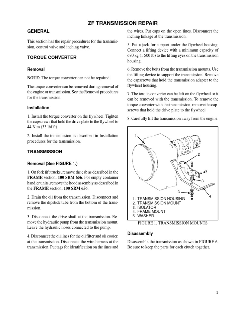 Three-Speed Powershift Transmission (ZF) 201 | PDF