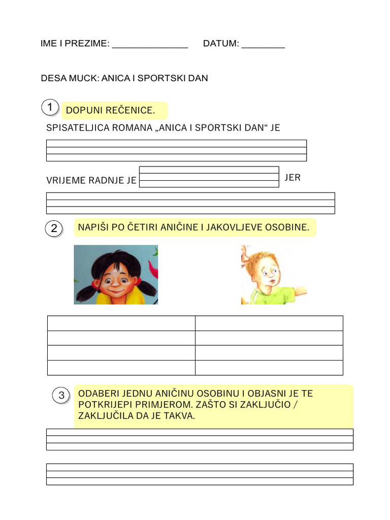 Anica I Sportski Dan | PDF