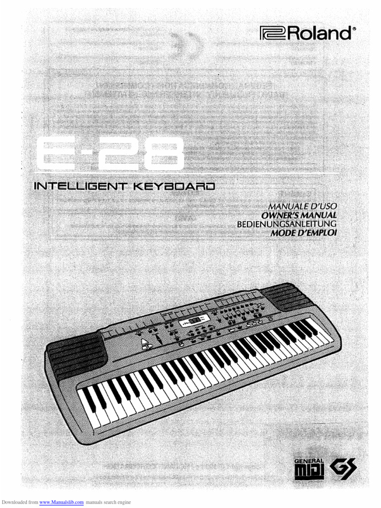 Roland Keyboard E28 | PDF