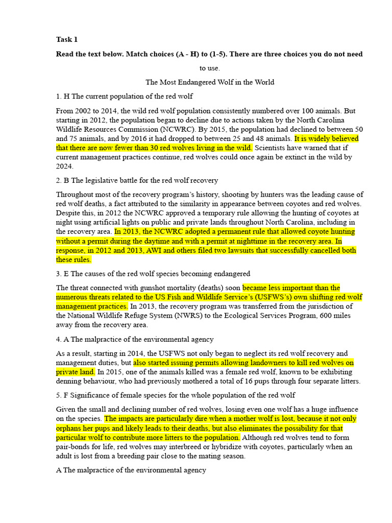 Nature Test Pdf Organisms