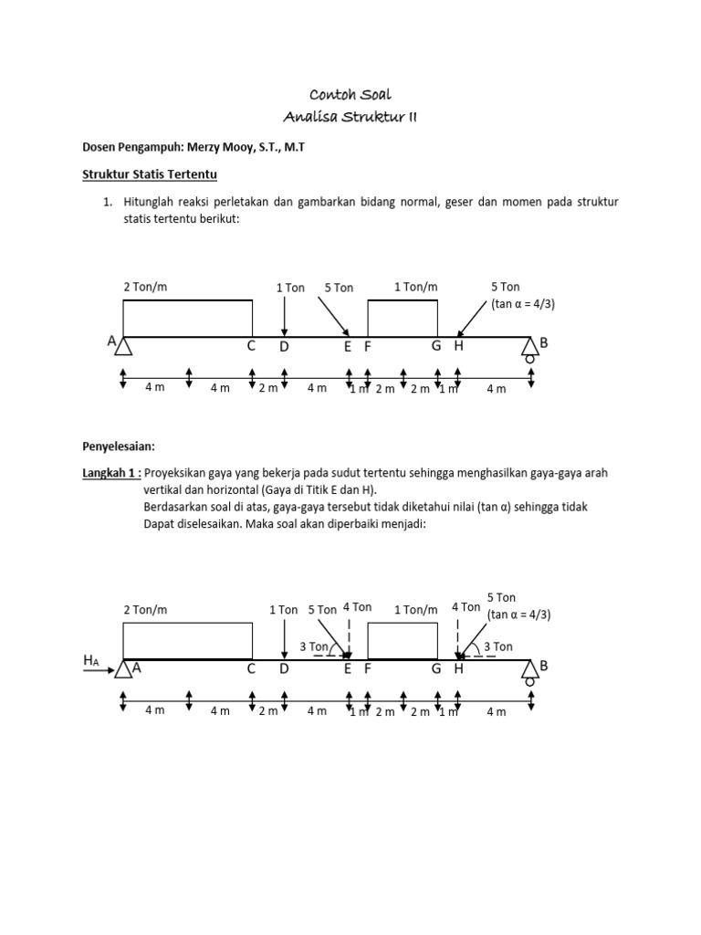 Analisis Struktur Statis Tertentu | PDF
