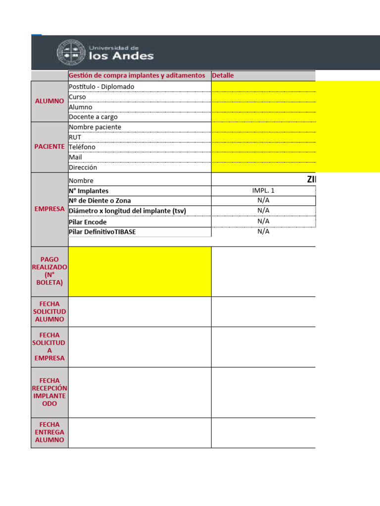 Planillas Zimvie Digital-Encode | PDF | Ramas de Odontología | Anatomia ...