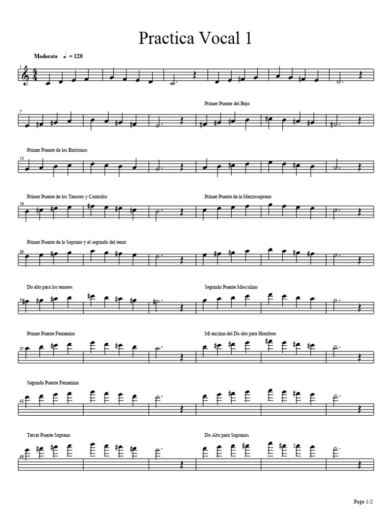 Practica Vocal 3 | PDF | Elementos de la música | Musica coral