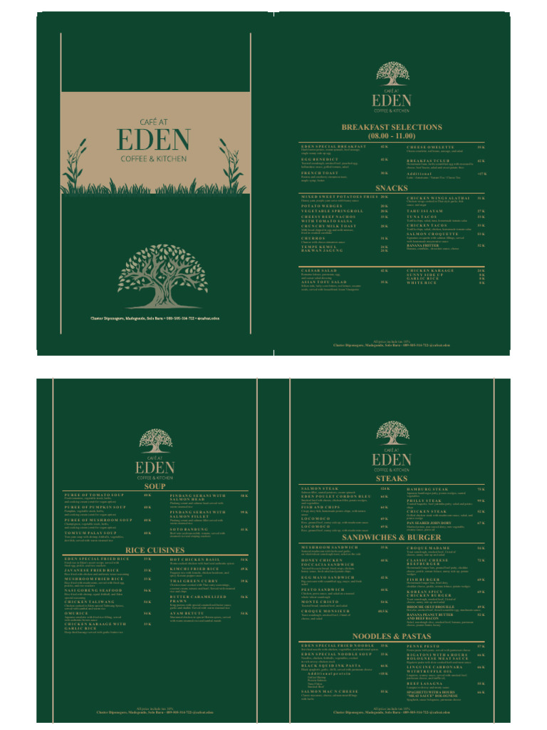Eden | PDF | Pasta | Hamburgers