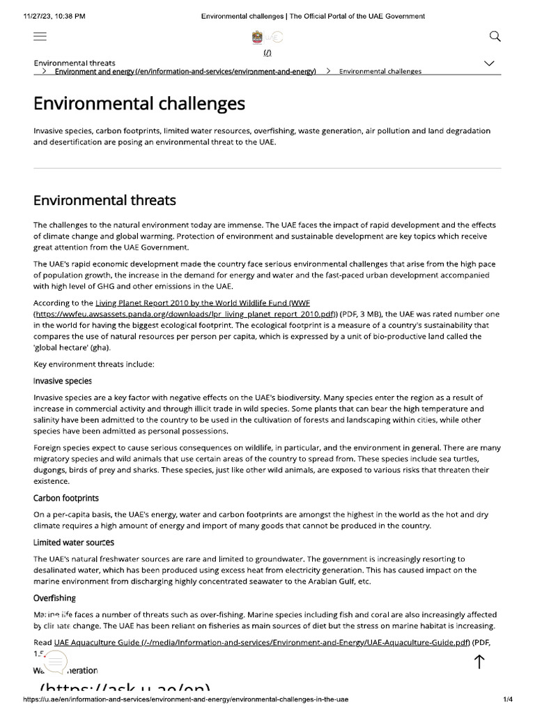 Environmental Challenges | PDF