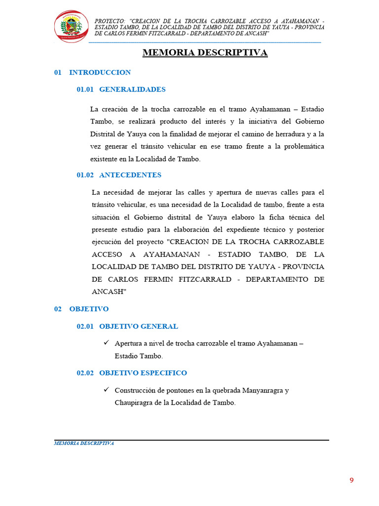 Memoria Descriptiva 20210322 100419 441 | PDF | Clima | Precipitación