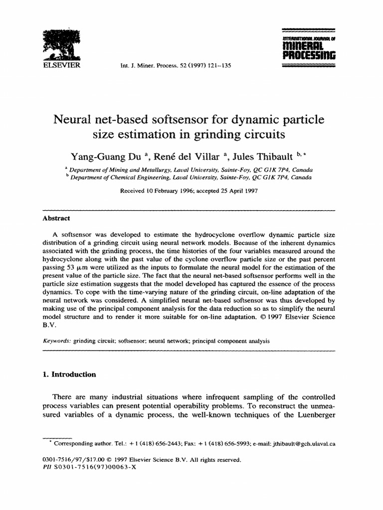 Yang Guang Du Neural Net Based Softsensor For Dynamic | PDF | Principal Component Analysis ...