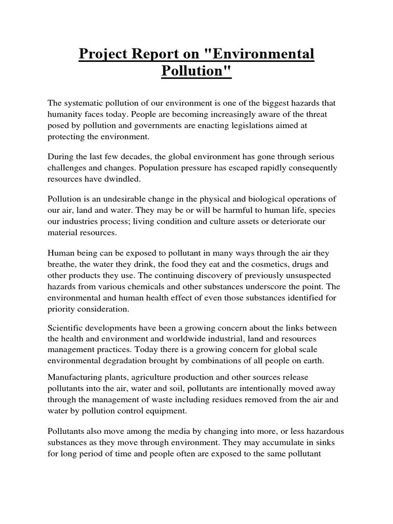 Environmental Pollution | PDF | Natural Environment | Ecosystem