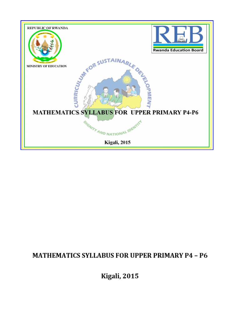 Syllabus For Mathematics - Upper Primary | PDF | Educational Assessment | Learning