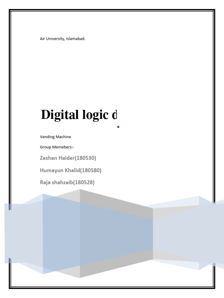 Project Report Vending Machine Pdf Vending Machine Electrical