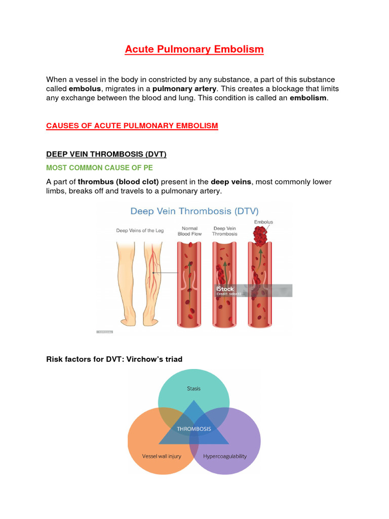 Acute Pulmonary Embolism | PDF