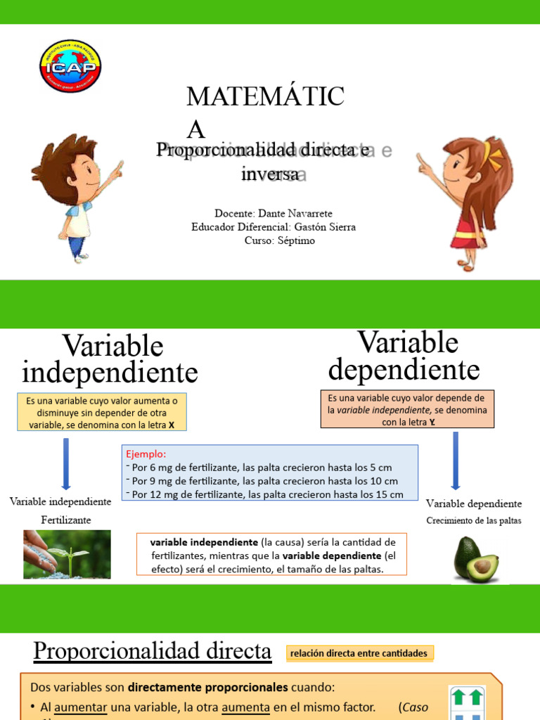 7mo Proporcionalidad Inversa y Directa ppt1 | PDF