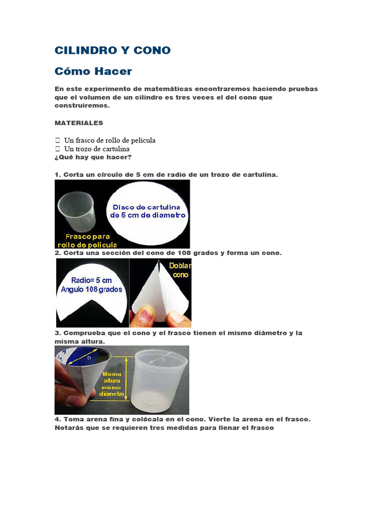 CILINDRO Y CONO | PDF