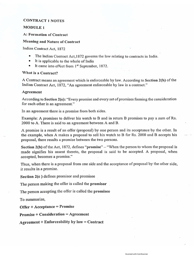 Contract-I (Module 1) | PDF