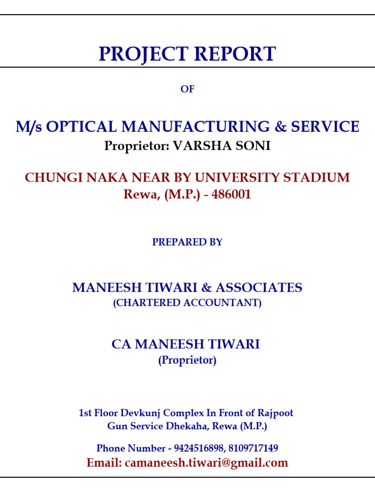 Varsha Soni Project Report | Download Free PDF | Expense | Financial ...