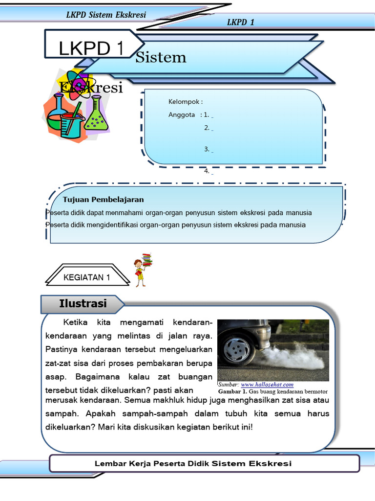 LKPD Sistem Ekskresi 1 | PDF