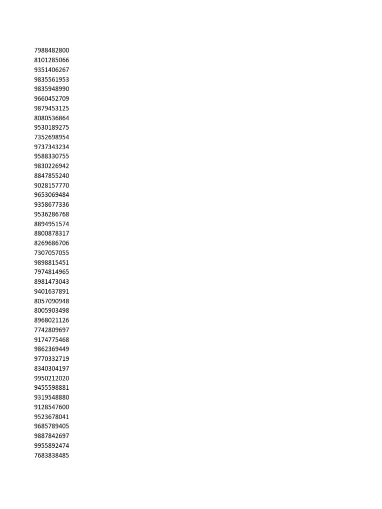 Phone Numbers Directory | PDF