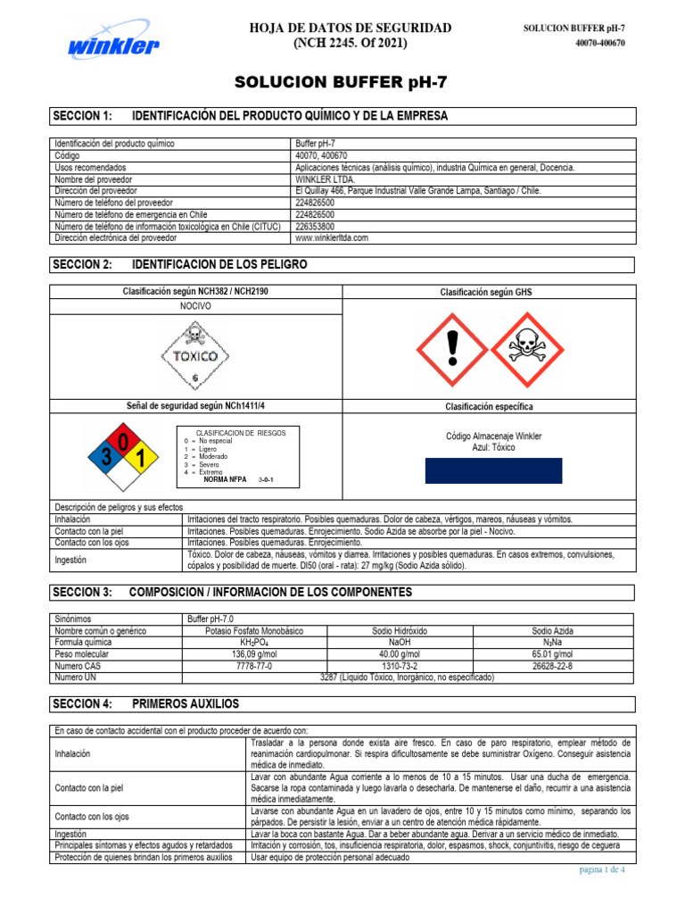 SOLUCION BUFFER PH 7 | PDF
