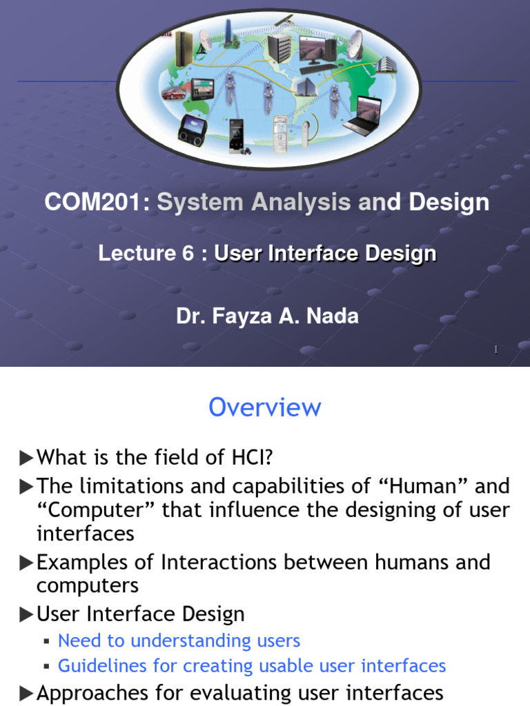 L6 User Interface Design | PDF | Human–Computer Interaction | User ...
