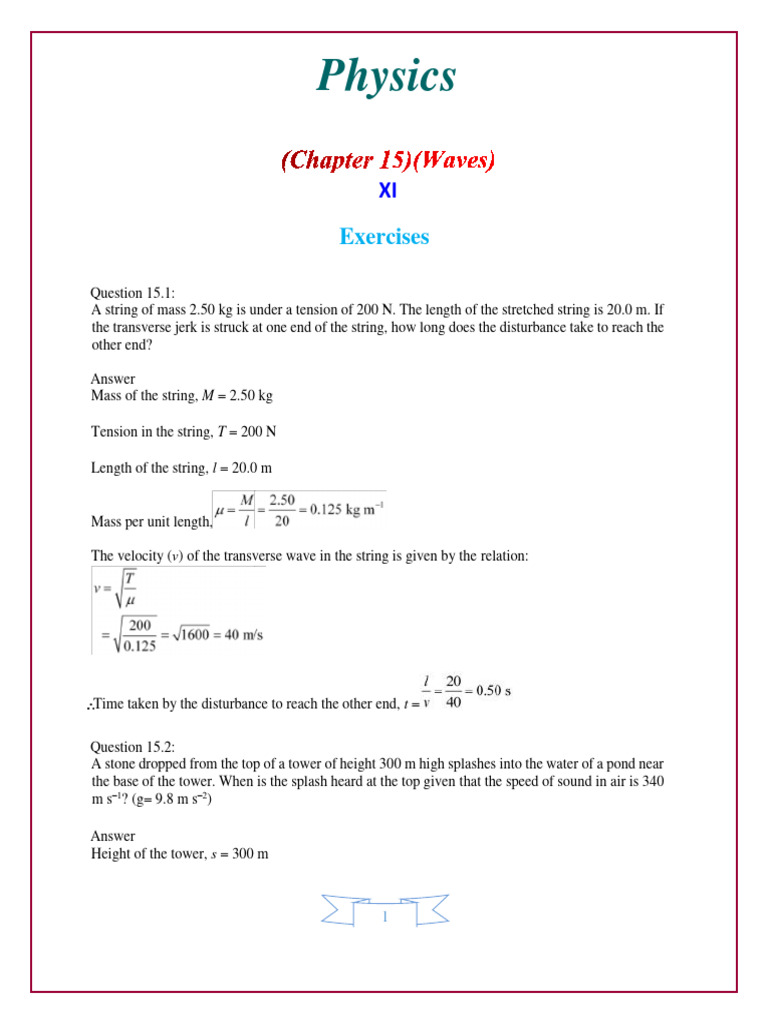 Waves Pdf Waves Sound