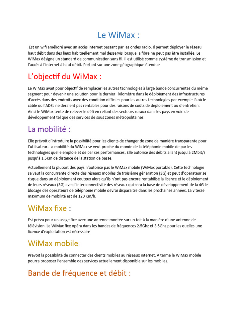 Le WiMax | PDF