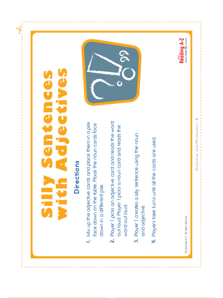 LC GK GM Silly Sentences With Adjectives | PDF