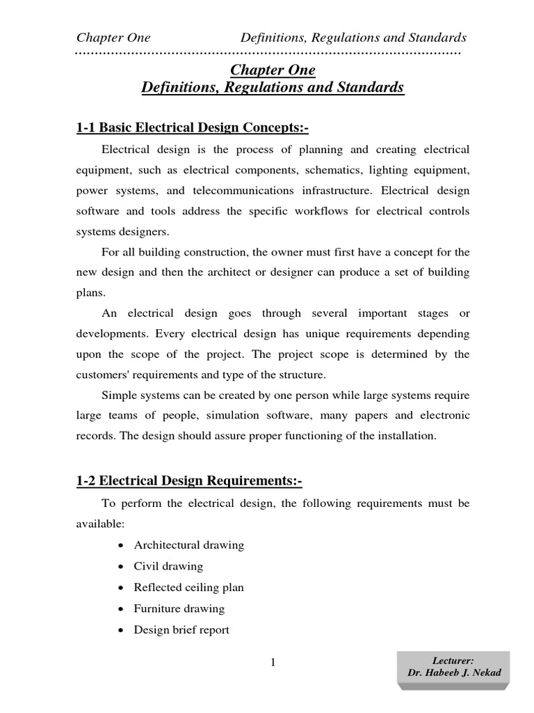 Electric Design - ch1 | PDF
