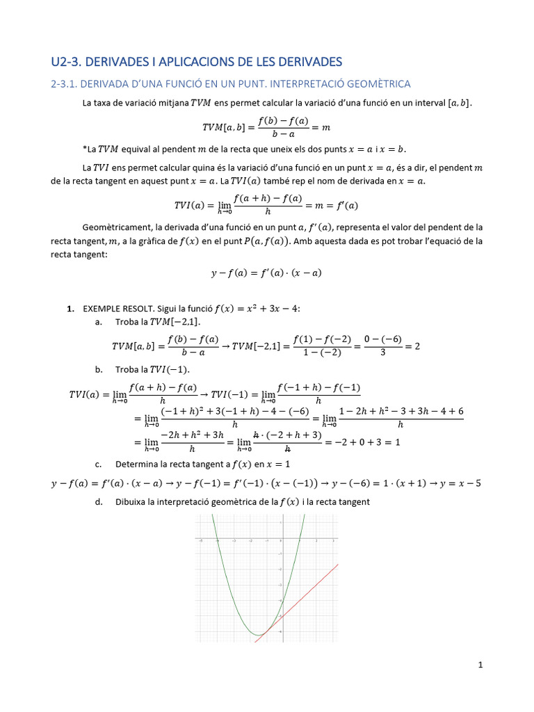 DOSSIER 2 BATX CT 02-03 Derivades I Optimització | PDF