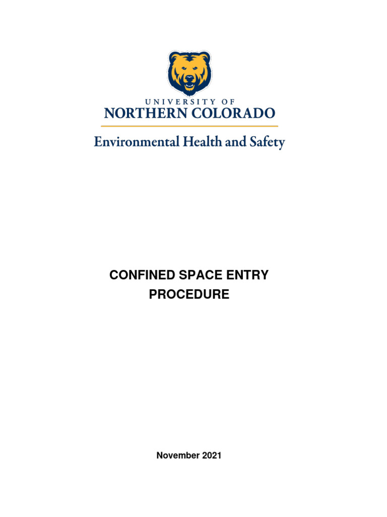 Confined Space Entry Program 11 2021 | PDF | Hazards | Personal ...