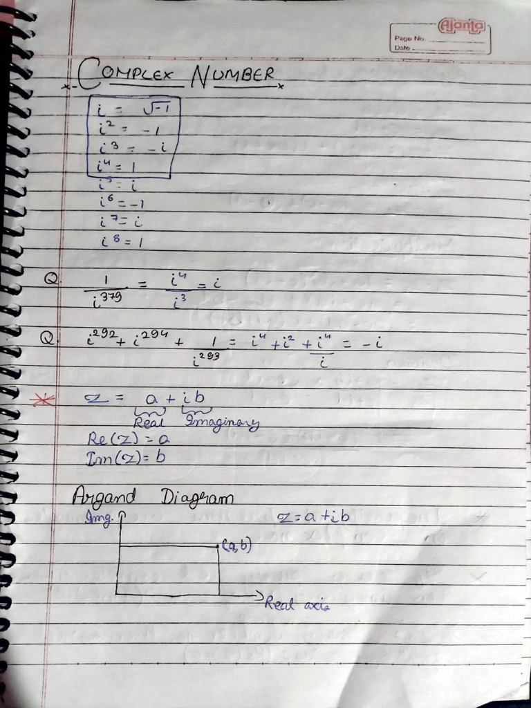 Complex Numbers Notes | PDF