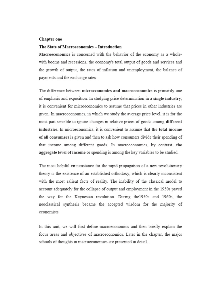 Macr Chapter 1 | PDF | Macroeconomics | Economics