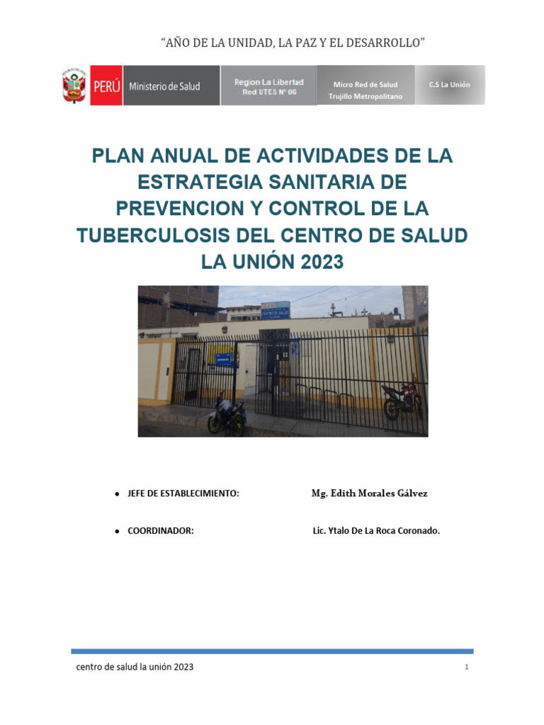 Plan Anual TBC CS La Unión 2023 | PDF | Tuberculosis | Comportamiento