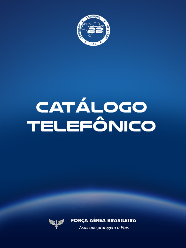 Catalogo Telefonico Aeronautica Fab Comaer | PDF | Militar | Transporte