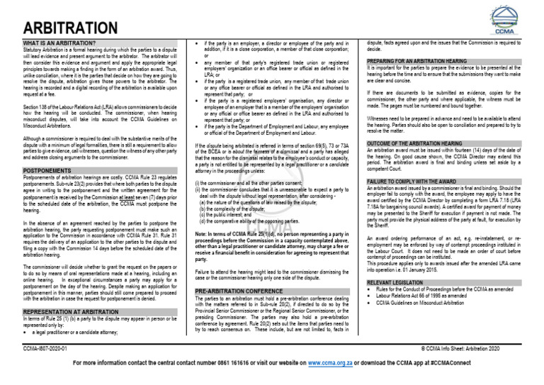 Understanding Arbitration Procedures | PDF | Arbitration | Employment