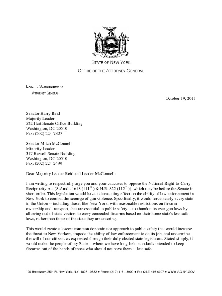 Carry and Conceal Letter 10 19 11 | Download Free PDF | Overview Of Gun ...