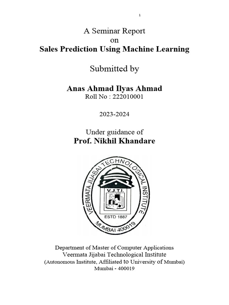Seminar Report | PDF | Machine Learning | Cybernetics