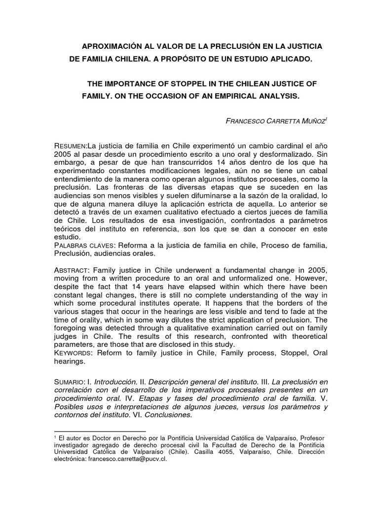 PRECLUSION Definitiva | PDF | Estoppel colateral | Ley procesal