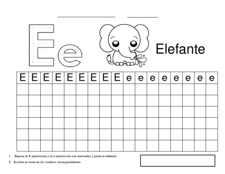 Repaso de la Vocal E para Niños | PDF | Artes del Lenguaje y ...