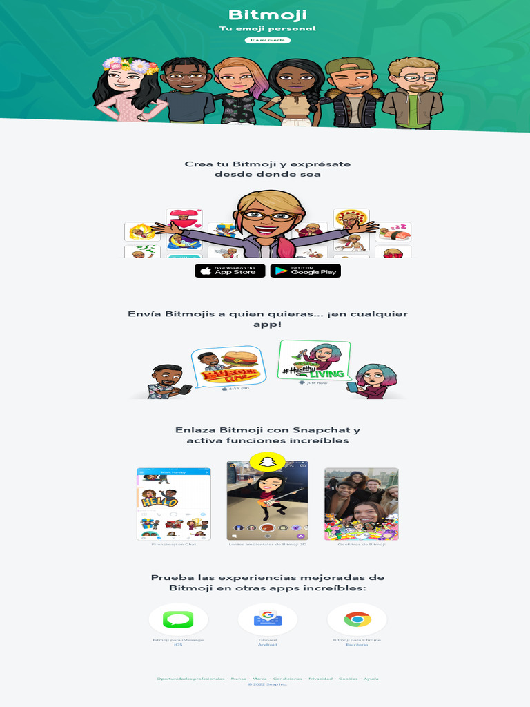 Crea y comparte tu Bitmoji personal | PDF | Juegos y actividades