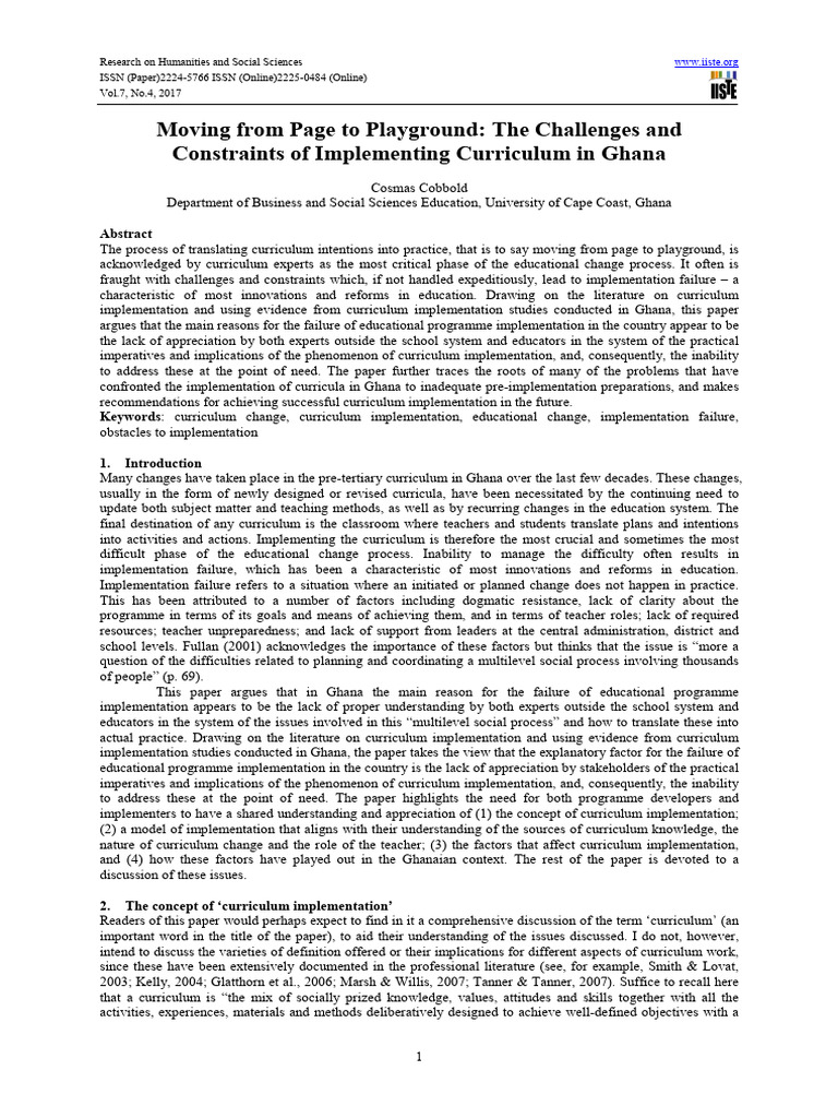 Moving From Page To Playground: The Challenges and Constraints of ... Moving From Page To Playground: The Challenges and Constraints of ...