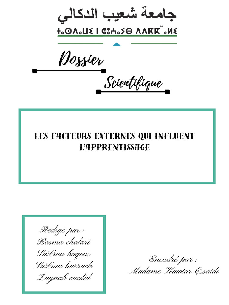 Facteurs Externes | PDF | Évolution de carrière | Développement personnel