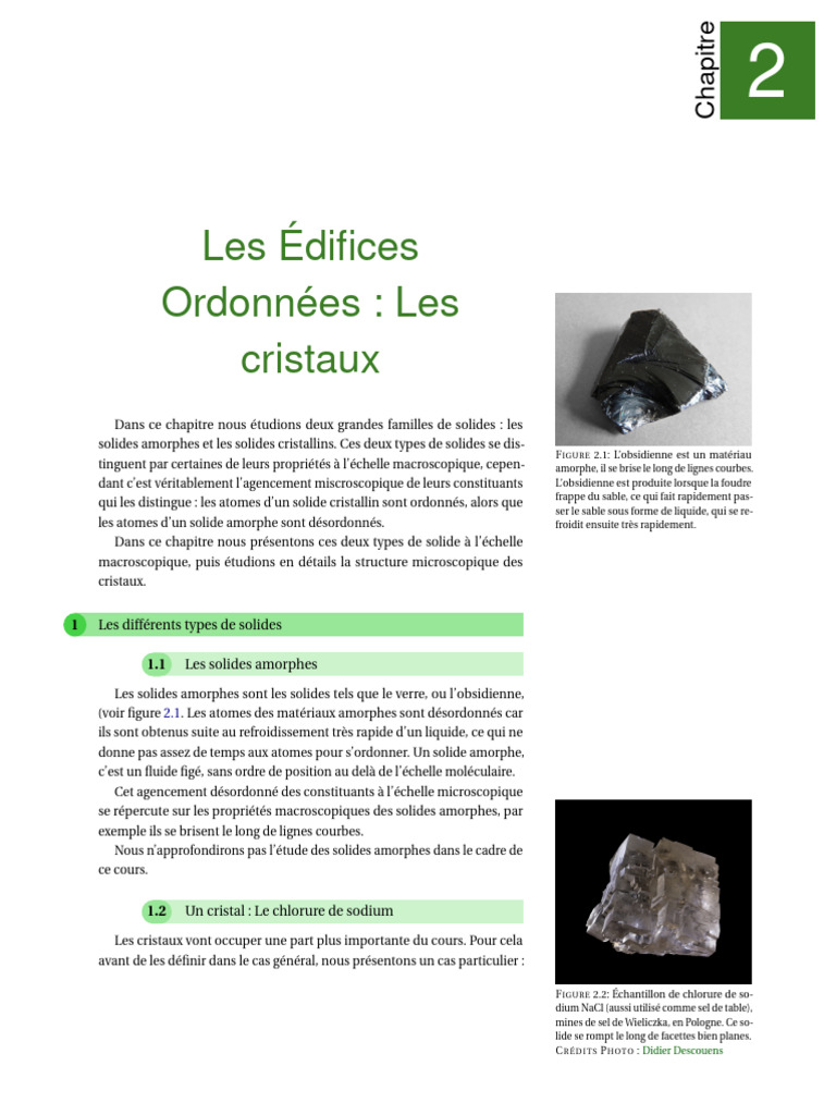 p1 ch2 Cristaux 1 | PDF
